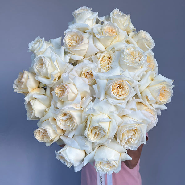 Creamy Gigantic Roses– DuFlorals